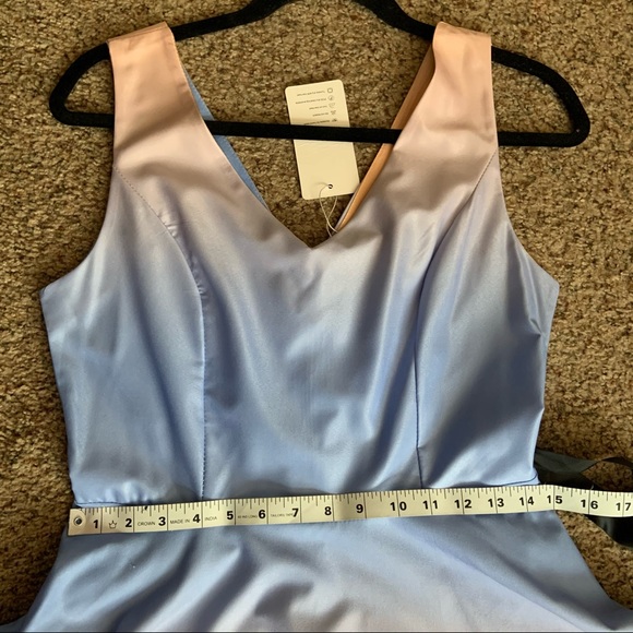 Sucrefas | Dresses | Sucrefas Blue Ombr Belted Fit And Flare Dress ...